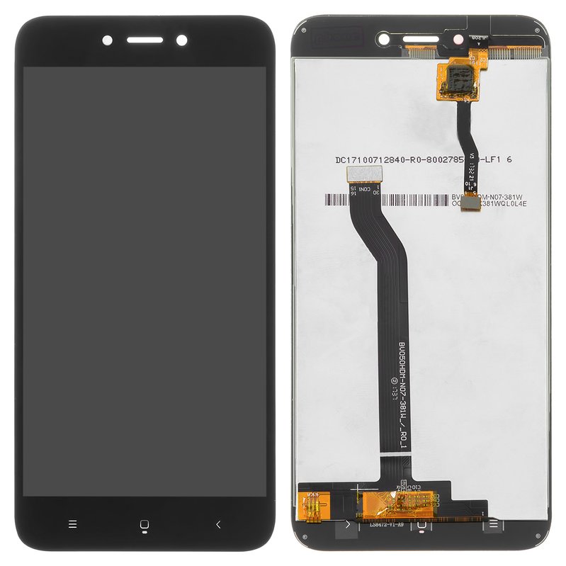 LCD compatible with Xiaomi Redmi 5A, (black, original (change glass ...